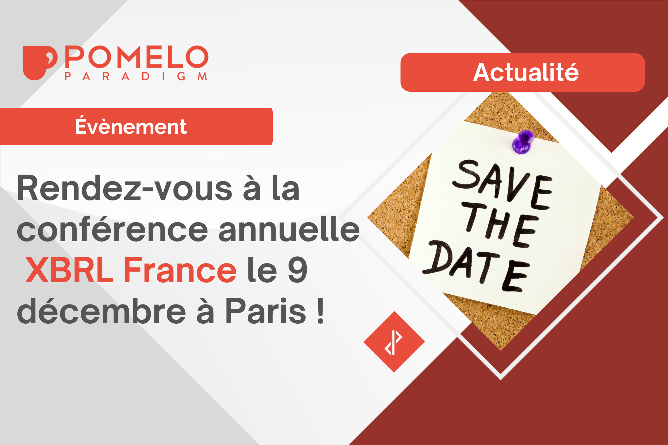 Rendez-vous à la conférence annuelle XBRL France ! - Pomelo-Paradigm